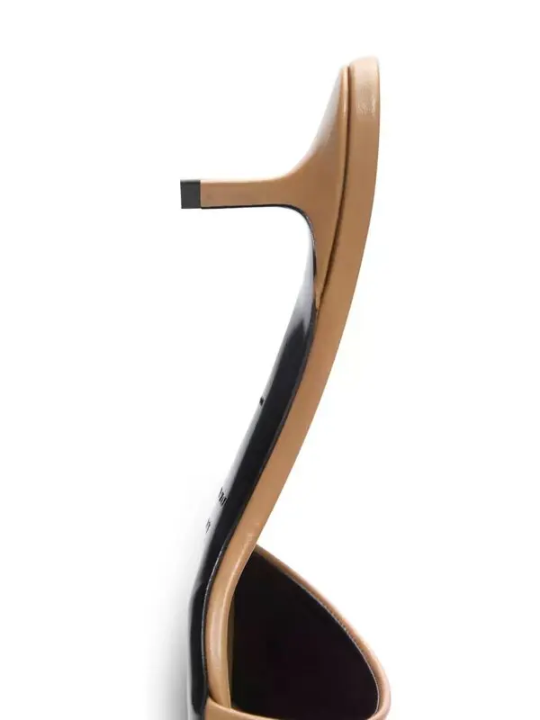 Loulou De Saison Andy Thick Strap Kitten Heel Mules - Neutrals