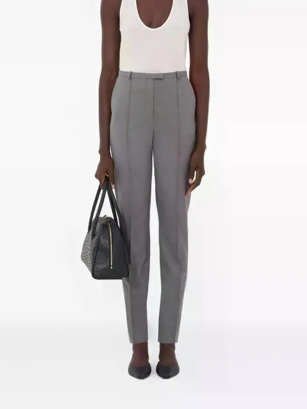 Loulou De Saison Malka Pleated Tapered Trousers - Grey