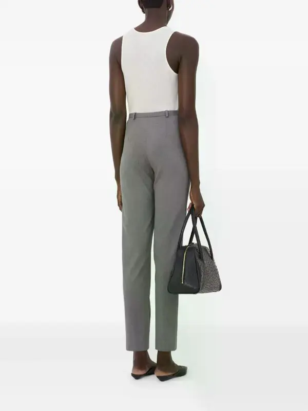 Loulou De Saison Malka Pleated Tapered Trousers - Grey