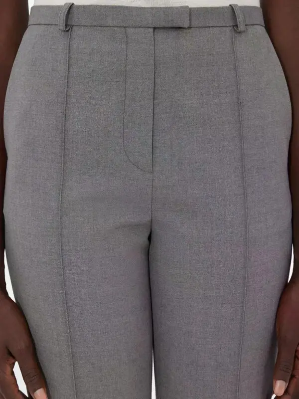 Loulou De Saison Malka Pleated Tapered Trousers - Grey