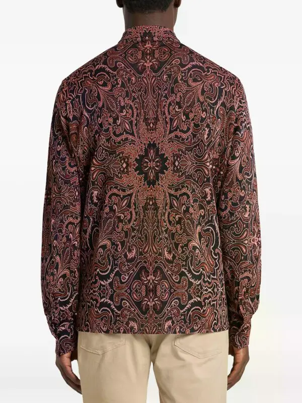 Etro Paisley-jacquard Shirt - Brown