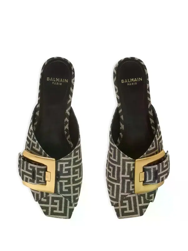 Balmain Anthem Monogram-pattern Sandals