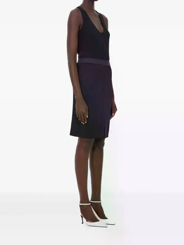Loulou De Saison Lima Front-vent Midi Skirt - Black