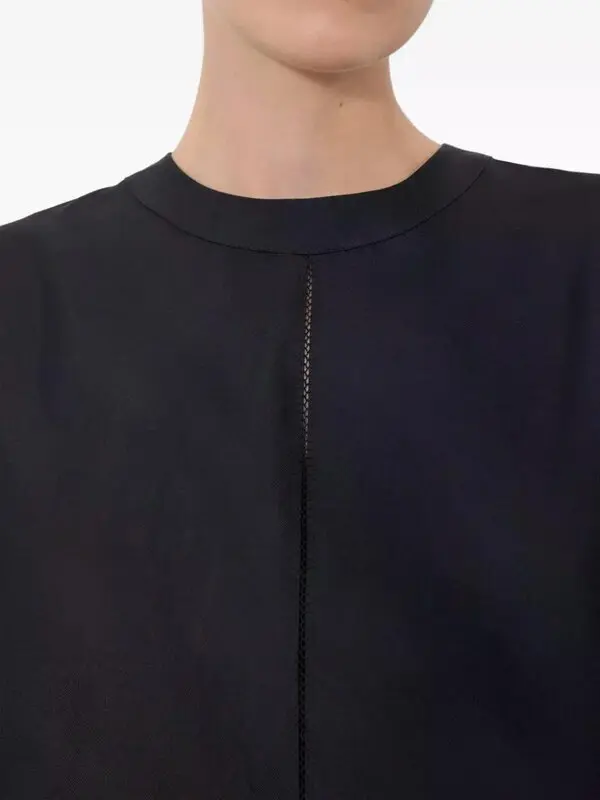 Loulou De Saison Havana Lace-stitch Silk Top - Black