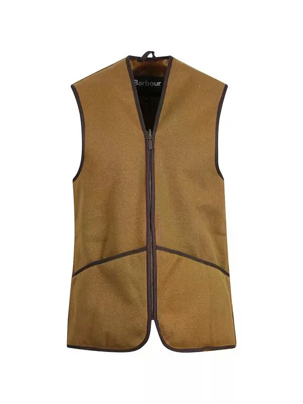Barbour Faux Fur Zip Vest - Brown