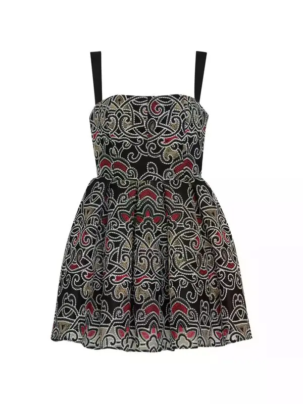 OLYMPIAH Arabesco Print Strap Dress