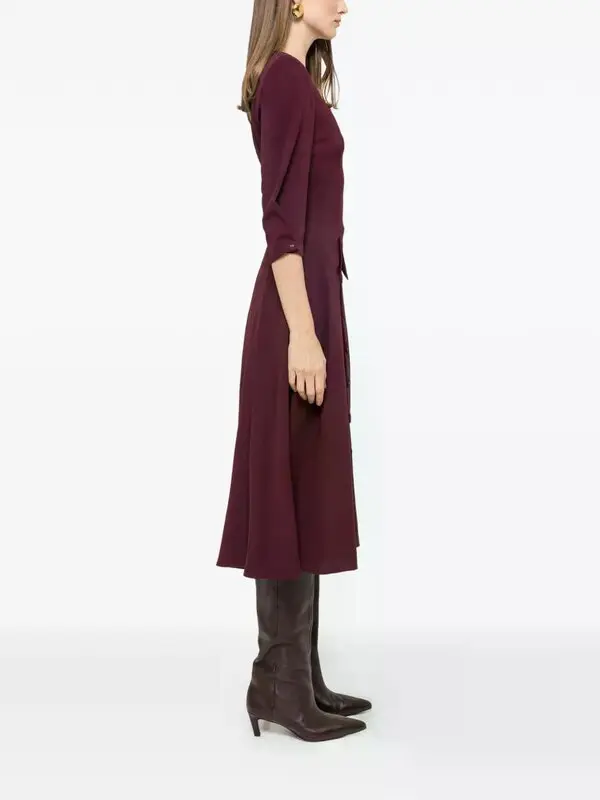 NISSA Button-detailed Midi Dress