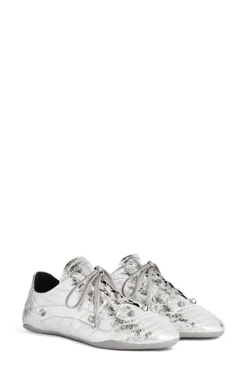 Balenciaga Zen City Metallic Sneakers - Silver/silver