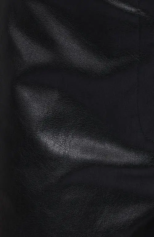 PETAL & PUP Fable Faux Leather High-waist Shorts