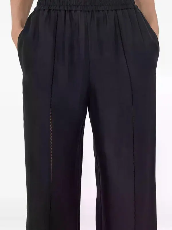 Loulou De Saison Lars Lace-stitch Trousers - Black