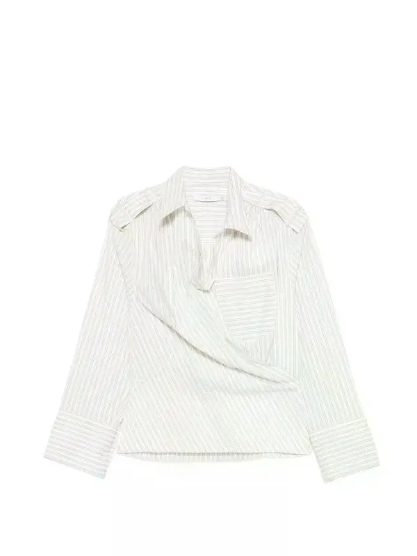 IRO PARIS Striped Lace Shirt - Neutrals