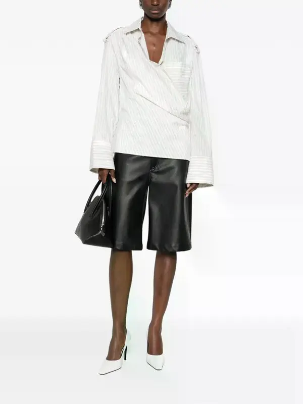 IRO PARIS Striped Lace Shirt - Neutrals