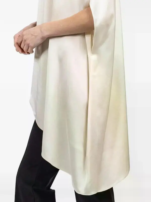 Lapointe Asymmetric-hem Cape Blouse