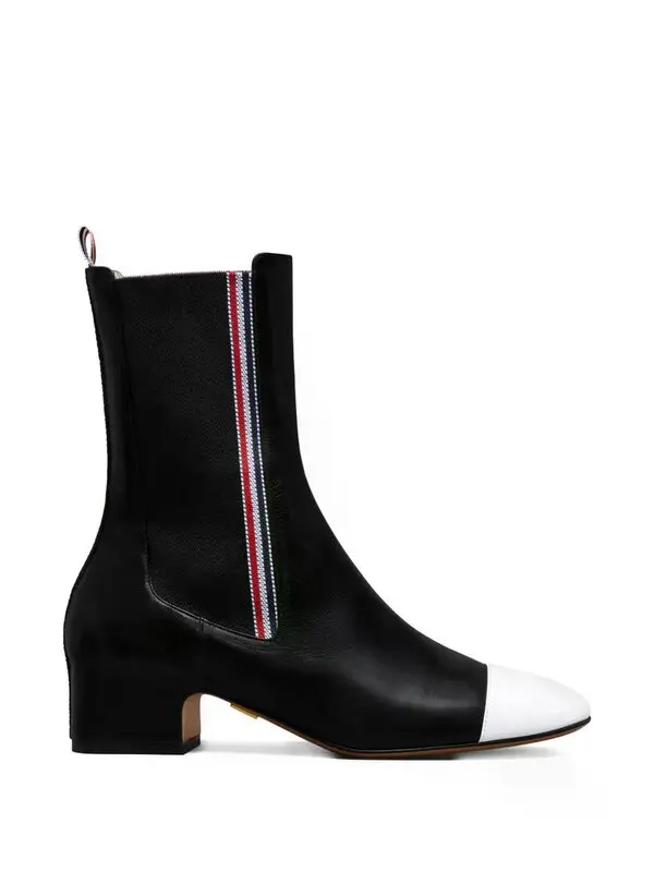 Thom Browne Stripe-detail Cap-toe Chelsea Boots