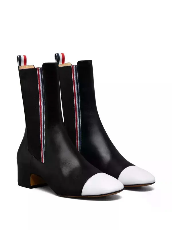 Thom Browne Stripe-detail Cap-toe Chelsea Boots