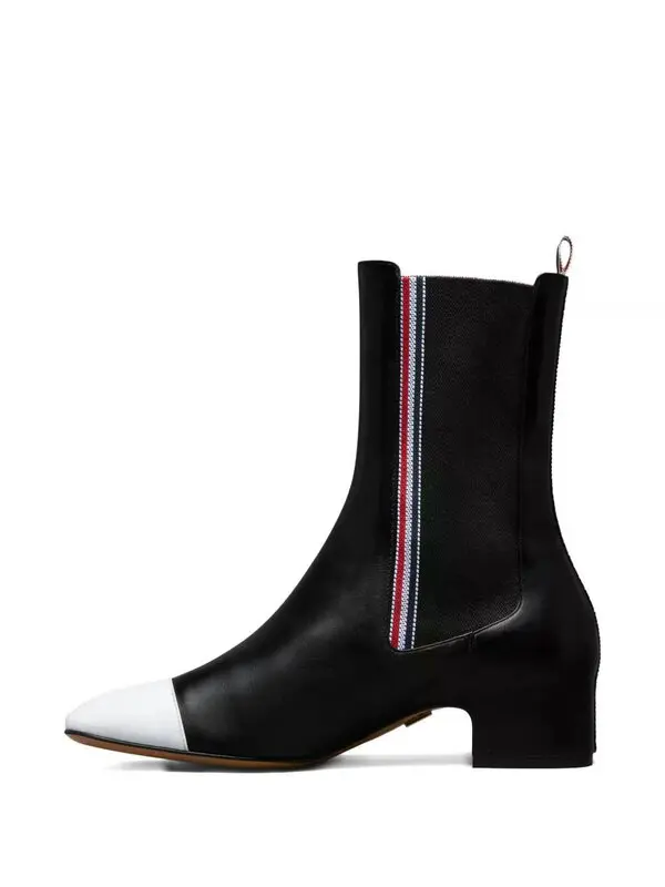 Thom Browne Stripe-detail Cap-toe Chelsea Boots