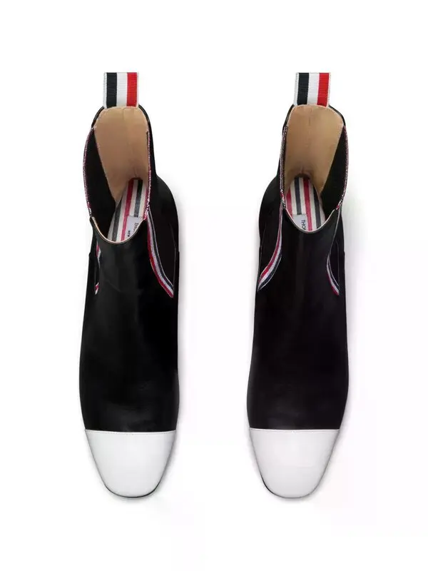 Thom Browne Stripe-detail Cap-toe Chelsea Boots