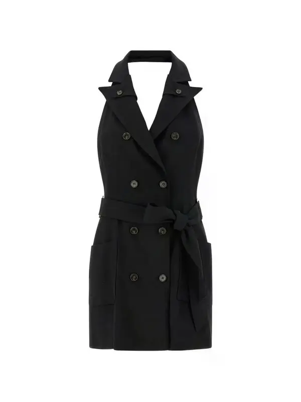 Elisabetta Franchi Double-breasted Belted Dress - Black