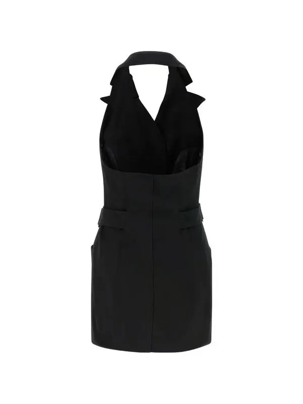 Elisabetta Franchi Double-breasted Belted Dress - Black