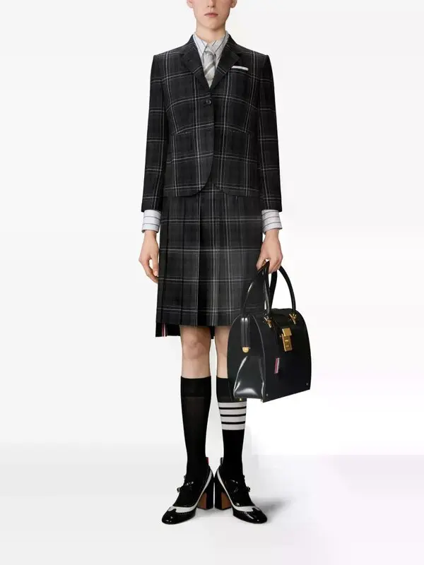 Thom Browne Plaid Pleated Mini Skirt