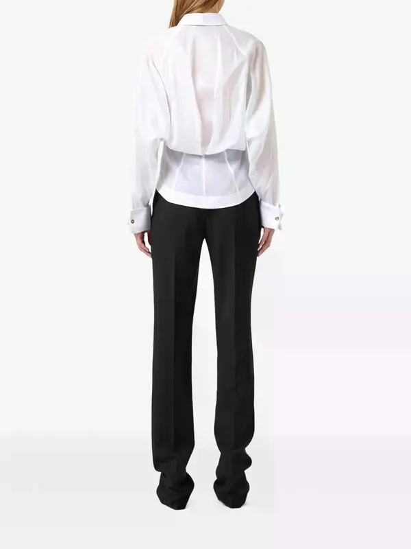 Elisabetta Franchi Bow Detail Cotton Shirt - White