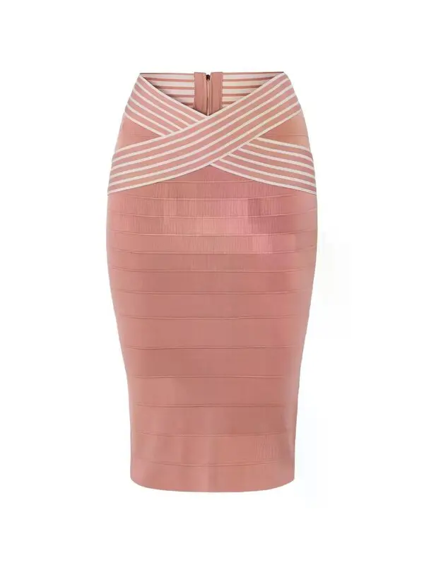 Elisabetta Franchi Striped Midi Skirt