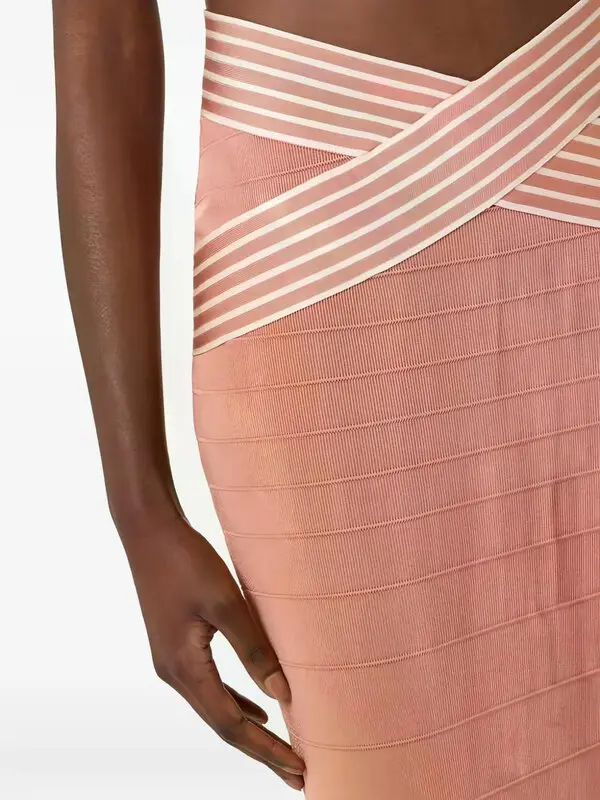 Elisabetta Franchi Striped Midi Skirt