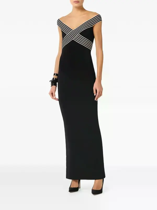 Elisabetta Franchi Striped-straps Maxi Dress