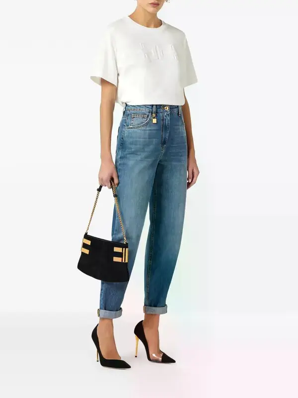 Elisabetta Franchi Jersey T-shirt With Embossed Logo