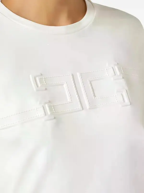Elisabetta Franchi Jersey T-shirt With Embossed Logo