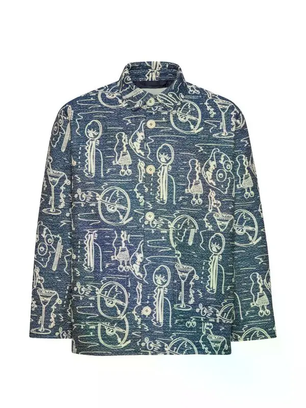 Henrik Vibskov Wheel Doodle-print Jacket