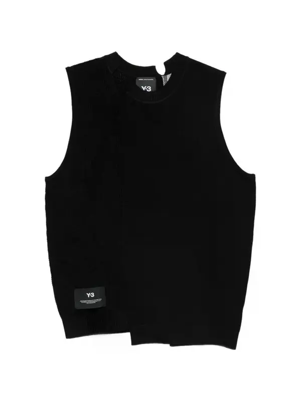 Y3 Gfx Knit Tank Top - Black