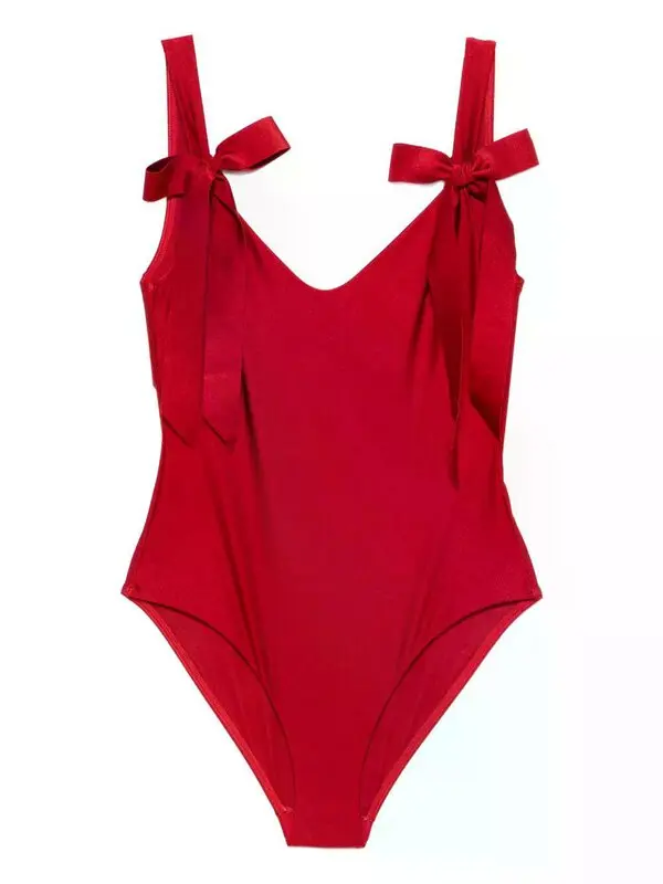 Zimmermann Bow-tie Swimsuit - Red