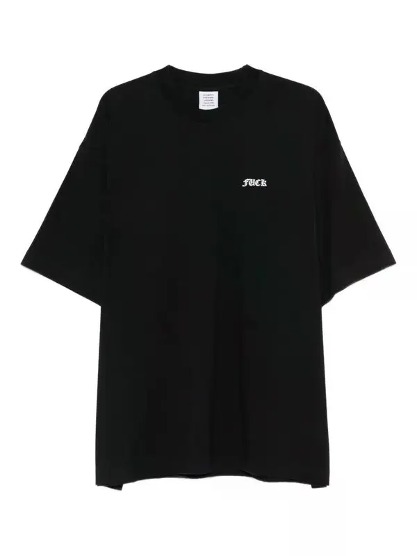Vetements Lettering-print T-shirt - Black