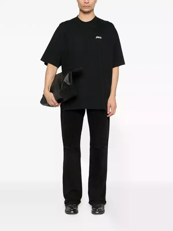 Vetements Lettering-print T-shirt - Black
