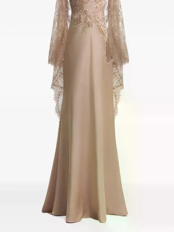 GEMY MAALOUF Embroidered Lace Gown