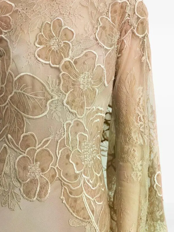 GEMY MAALOUF Embroidered Lace Gown