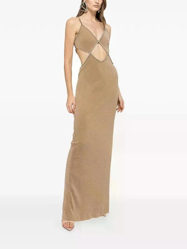 NISSA Crystal-embellished Maxi Dress