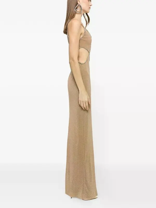 NISSA Crystal-embellished Maxi Dress
