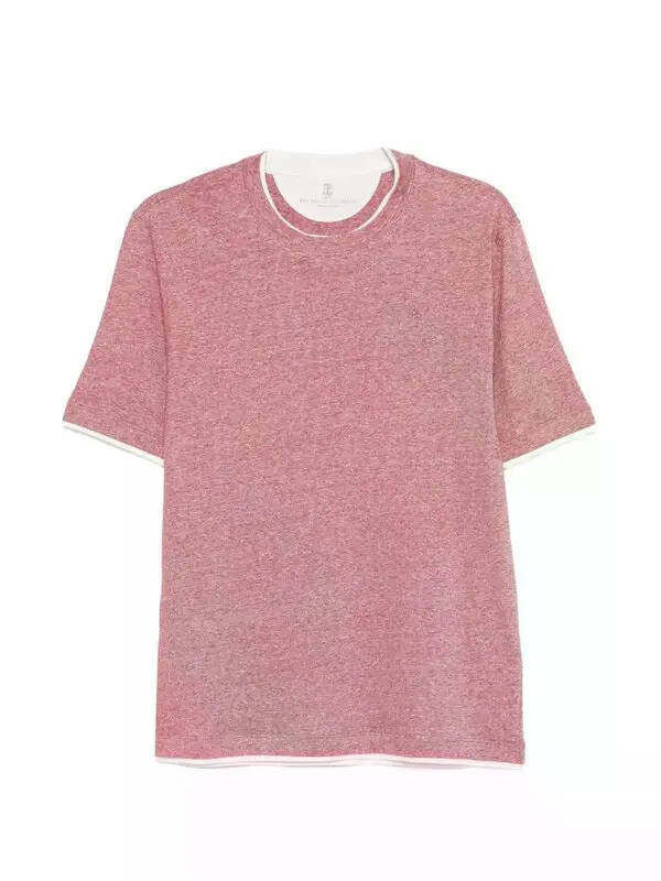 Brunello Cucinelli Trimmed T-shirt - Red