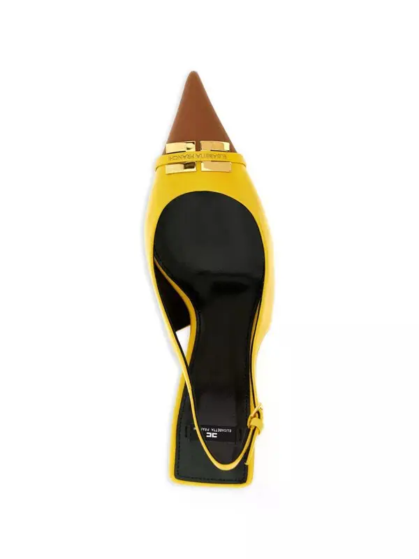 Elisabetta Franchi Contrast Toe Slingback Pumps - Yellow