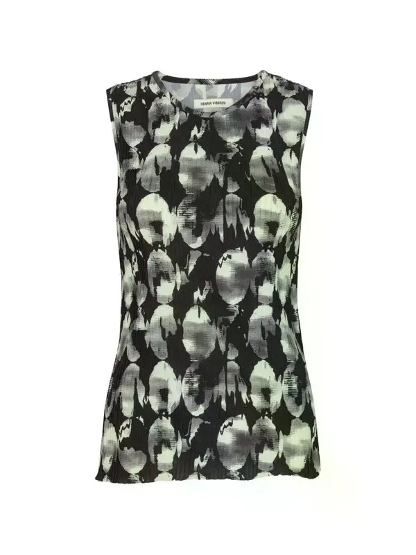 Henrik Vibskov Plissé Printed Top - Black