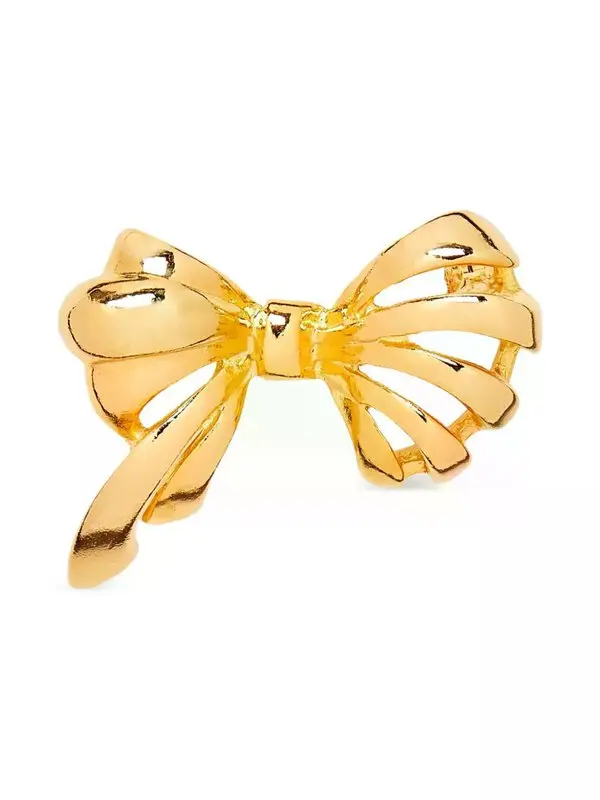 SUSAN CAPLAN 1980s Bow Brooch - Gold