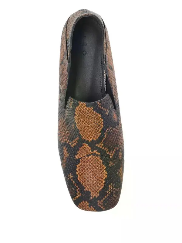 IRO PARIS Snakeskin Print Loafers - Brown