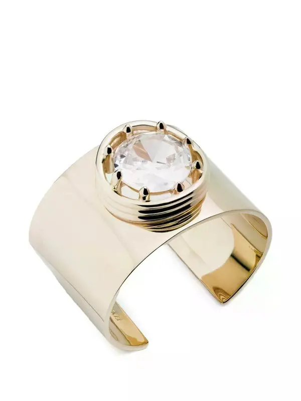 Eddie Borgo Crystal Embellished Cuff Bracelet - Gold