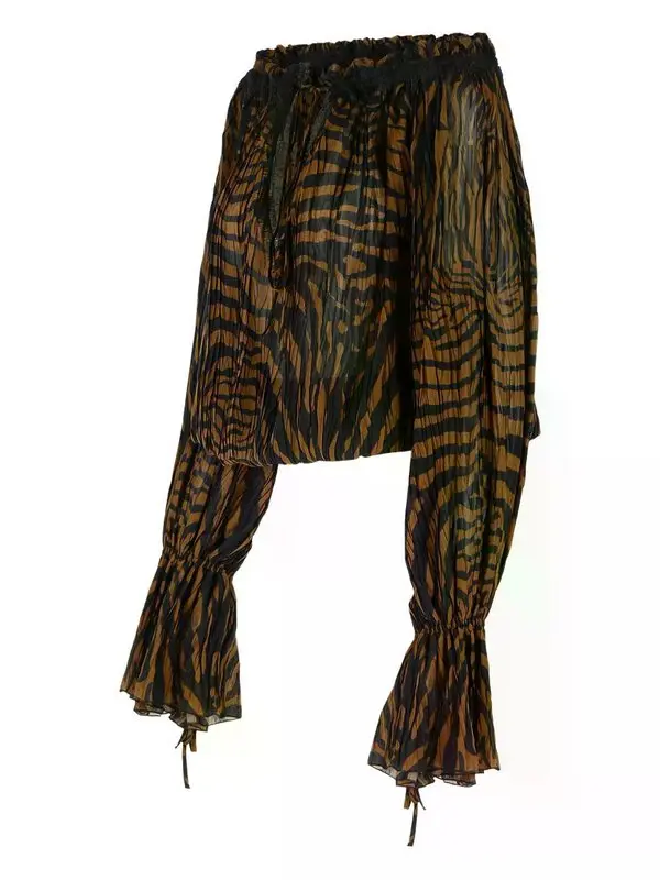 Blumarine Zebra-pattern Blouse - Brown