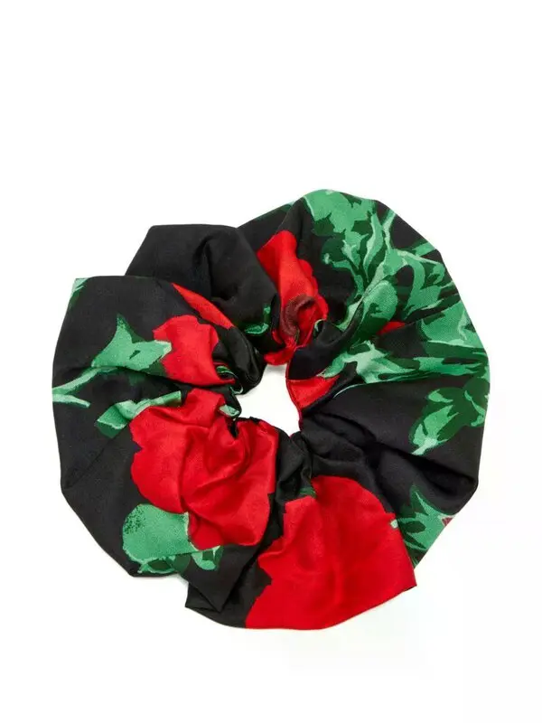 LOEFFLER RANDALL Astrid Floral Scrunchie - Black