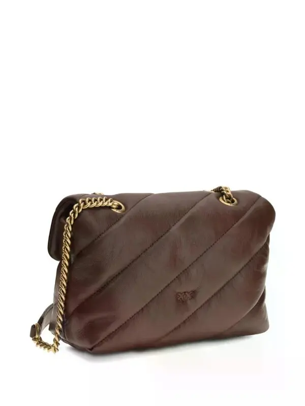 Pinko Love Quilted Chain Shoulder Bag - Brown