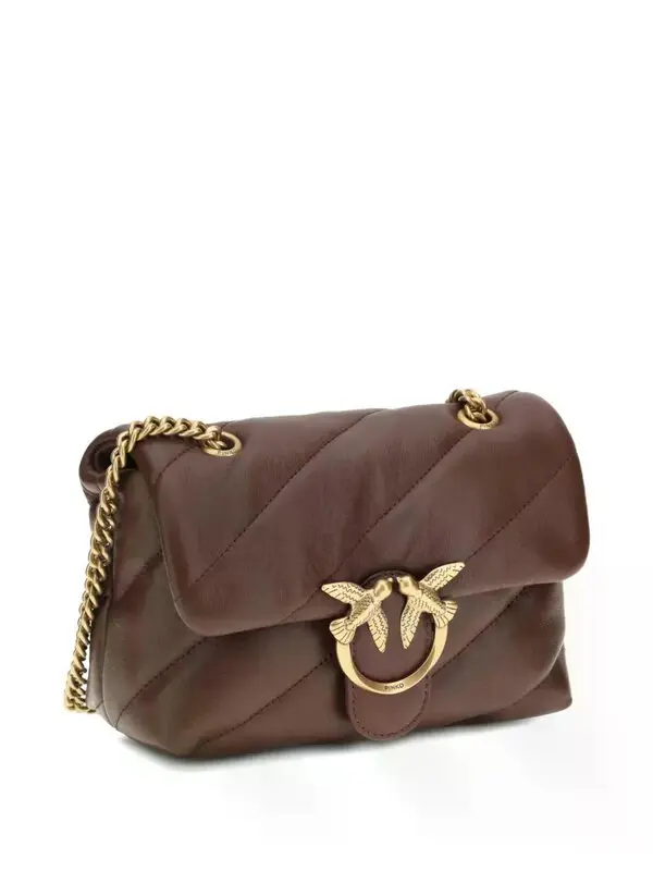 Pinko Love Quilted Chain Shoulder Bag - Brown