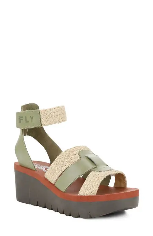 Fly London Yory Ankle Strap Platform Sandal - Smog